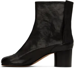 MAISON MARGIELA Tabi Toe Block Heeled Ankle Boots - Black