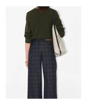 Burberry Check Detailed Knitted Jumper - Shale