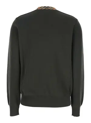 Burberry Check Detailed Knitted Jumper