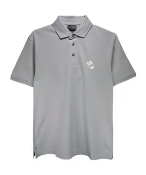 Emporio Armani Logo Short-sleeve Polo Shirt - Gray