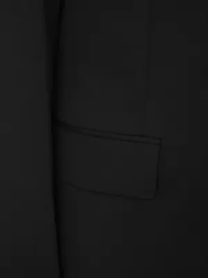 LANVIN Single-breasted Tuxedo Tailored Blazer - Black