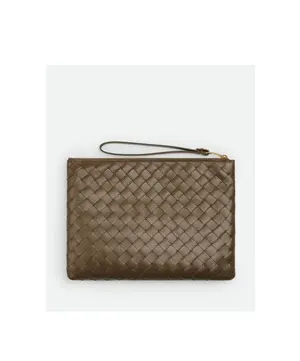 Bottega Veneta Intrecciato Flat Pouch Wristlet