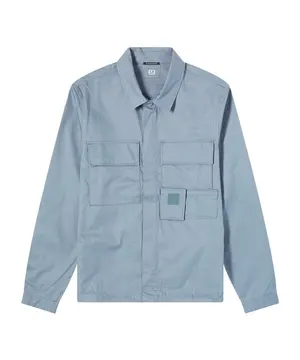 C.P. COMPANY Long-sleeved Casual Jacket With Chest Pockets And Adjustable Hem - Blue