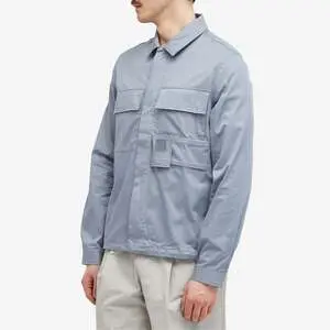 C.P. COMPANY Long-sleeved Casual Jacket With Chest Pockets And Adjustable Hem - Blue