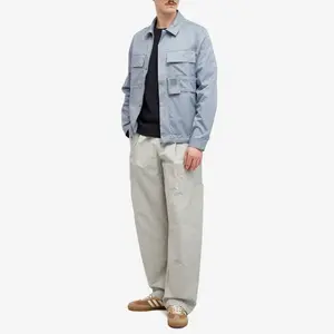 C.P. COMPANY Long-sleeved Casual Jacket With Chest Pockets And Adjustable Hem - Blue