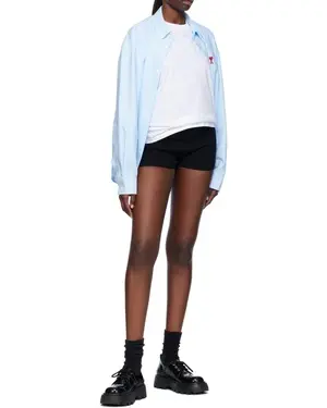 AMI Paris Short Sleeve Crewneck T-shirt - White