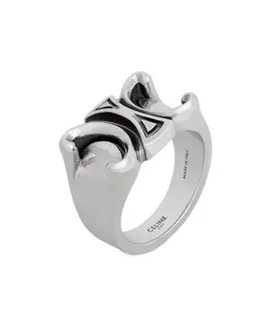 Celine San Onofre Chunky Triomphe Ring In Brass