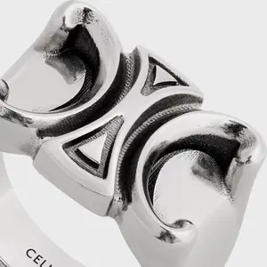 Celine San Onofre Chunky Triomphe Ring In Brass