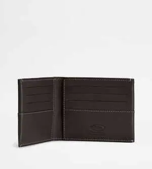TOD'S Logo Patch Wallet - Brown