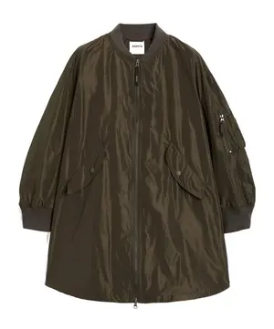 Aspesi Zip-up Bomber Jacket With Drawstring Hem
