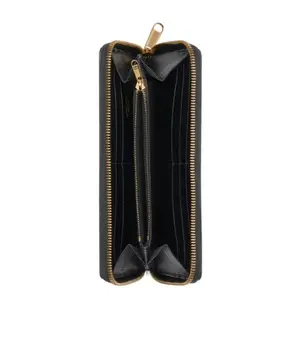 Gucci Horsebit Web Zip-around Wallet - Black