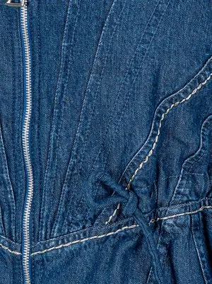 Bottega Veneta Zip-up Denim Sleeveless Top