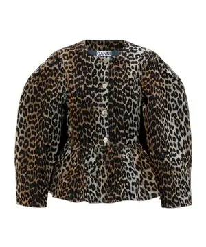 Ganni Animal Print Jackets For Women