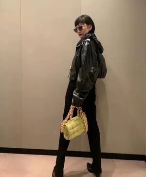 Bottega Veneta Cropped Leather Hooded Jacket