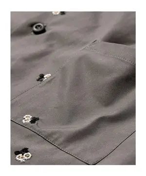 RIER Embroidered Shirt With Lapel Detail