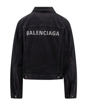 Balenciaga Collared Button-up Denim Jacket
