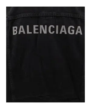 Balenciaga Collared Button-up Denim Jacket
