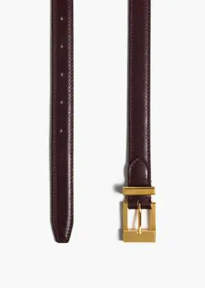 Khaite Manhattan Belt In Bordeaux Leather - Black