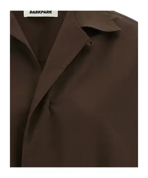 DARKPARK Jodie Popeline Tunic Style Shirt With Metal Snaps - Black