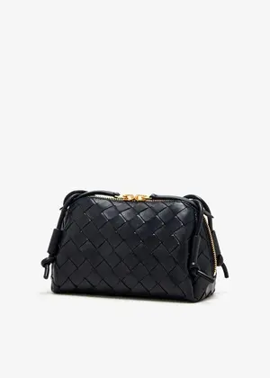 Bottega Veneta Concert Zipped Crossbody Bag - Black