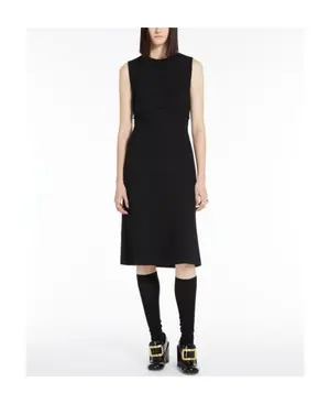 Sportmax Sleeveless Open Back Fishtail Midi Dress