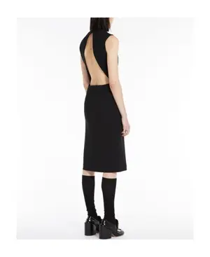 Sportmax Sleeveless Open Back Fishtail Midi Dress