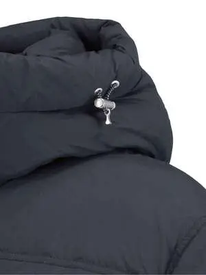 Off-White Quilted Zip-up Down Jacket With Logo Patch