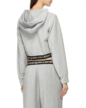 Alexander Wang Cropped Hoodie - Gray