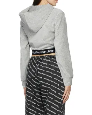 Alexander Wang Cropped Hoodie - Gray