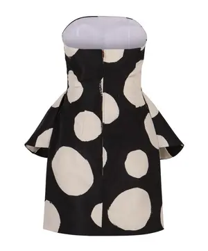 Nina Ricci Peplum Bustier Mini Dress