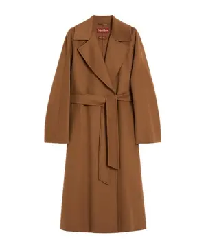 Max Mara Max Mara Studio Cles Belted Coat Hazelnut Brown
