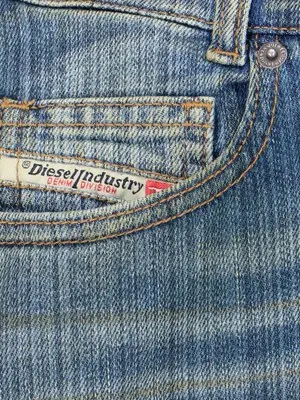 DIESEL® Logo Plaque Denim Mini Skirt