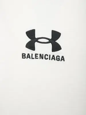 Balenciaga Logo Embroidered Crewneck T-shirt