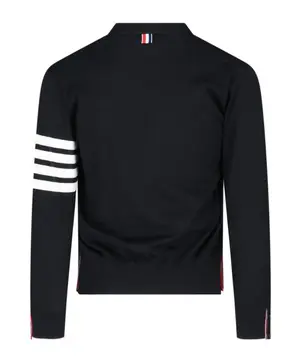 Thom Browne 4-bar V-neck Cardigan - Black