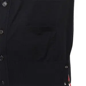 Thom Browne 4-bar V-neck Cardigan - Black