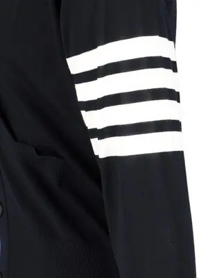 Thom Browne 4-bar V-neck Cardigan - Black