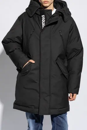 Dsquared2 Hooded Funnel Neck Coat