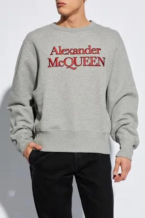 Alexander McQueen Logo Embroidered Crewneck Sweatshirt