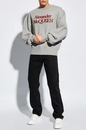 Alexander McQueen Logo Embroidered Crewneck Sweatshirt