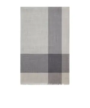 Brunello Cucinelli Checked Scarf - Gray