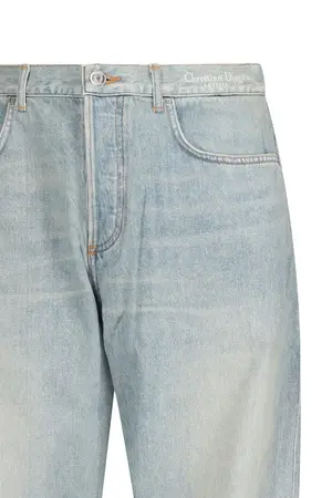 Dior Logo Patch Straight-leg Jeans