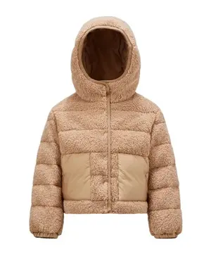 Moncler Teddy Effect Down Jacket With Hood