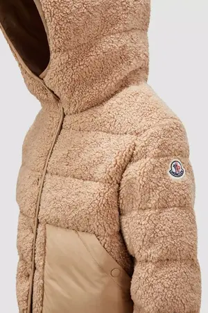 Moncler Teddy Effect Down Jacket With Hood