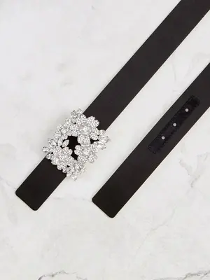 ROGER VIVIER Bouquet Strass Versailles Diamond Buckle Belt