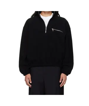 RIER Wool Fleece Sweatshirt - Black