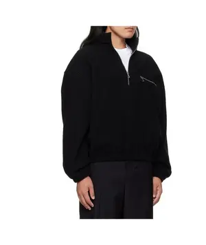 RIER Wool Fleece Sweatshirt - Black