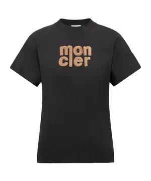 Moncler Logo Embroidered Crewneck T-shirt