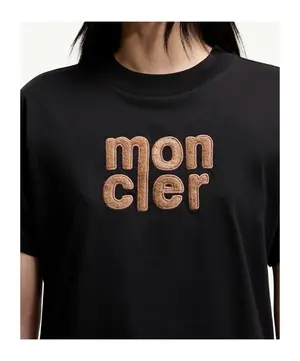 Moncler Logo Embroidered Crewneck T-shirt