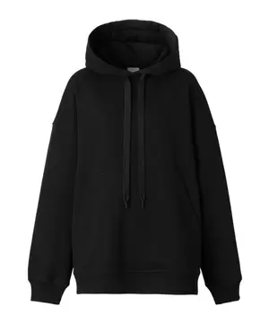 Burberry Horseferry Print Drawstring Hoodie - Black