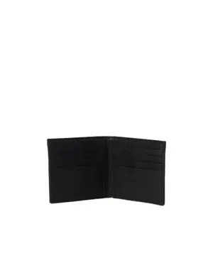 Emporio Armani Logo Detailed Bifold Wallet - Black